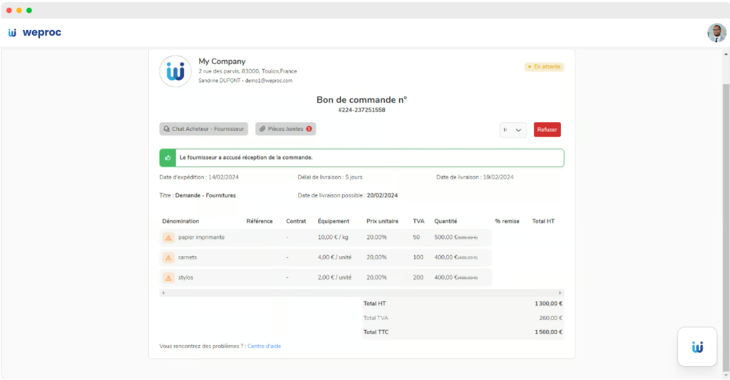 Les étapes clés du processus de passation d’une commande
